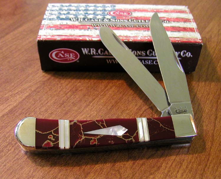 CASE RED/GOLD JASPER KNIVES