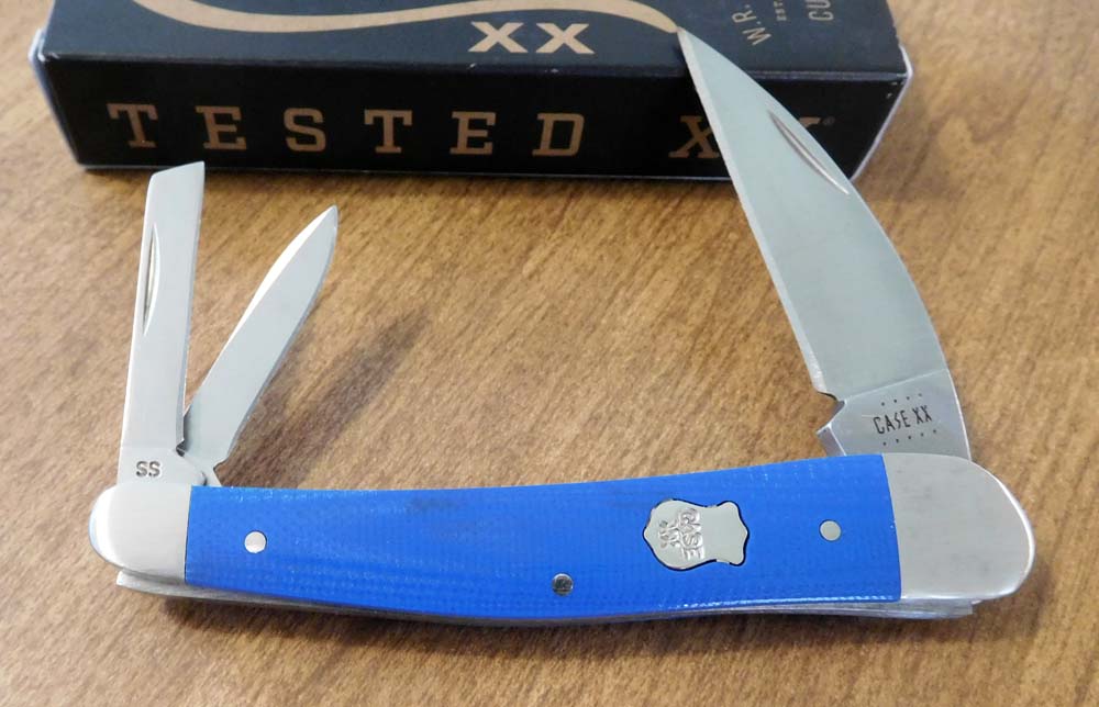 CASE BLUE G-10 HANDLE KNIVES