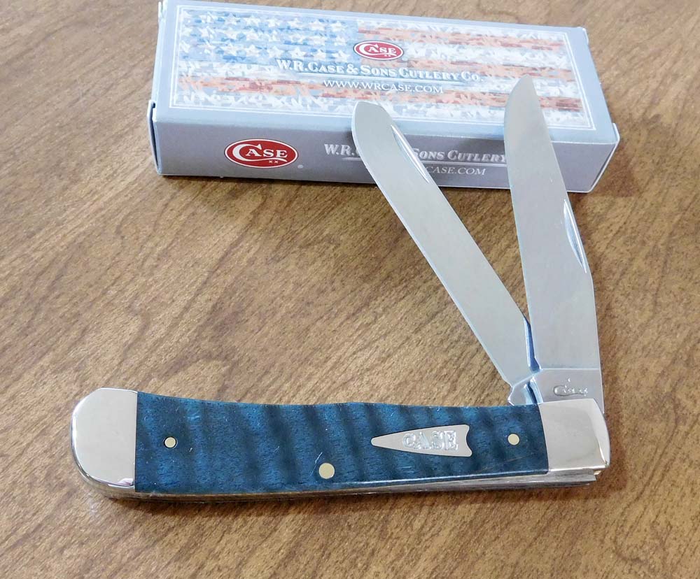 CASE TURQUOISE CURLY MAPLE KNIVE