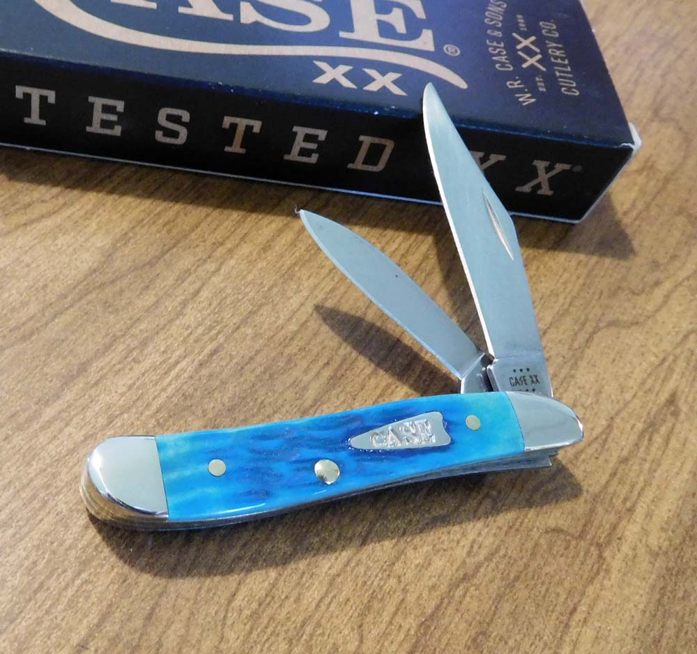 CASE SKY BLUE BONE HANDLE KNIVES