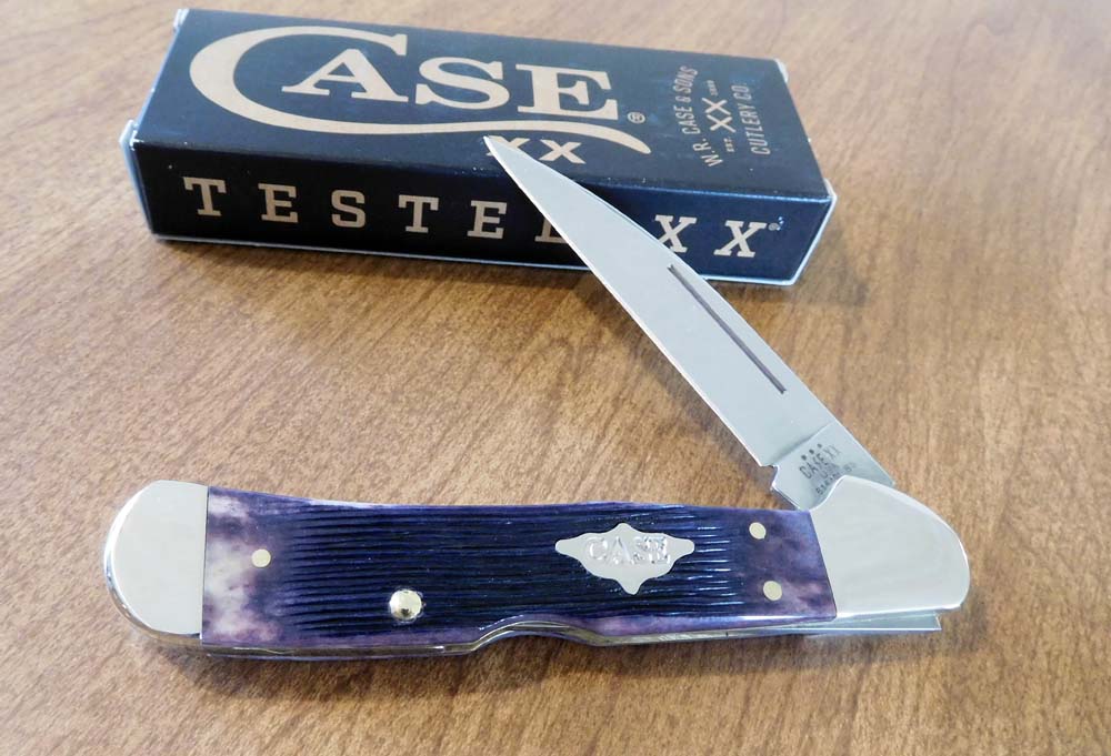 CASE PURPLE BARNBOARD BONE KNIVE