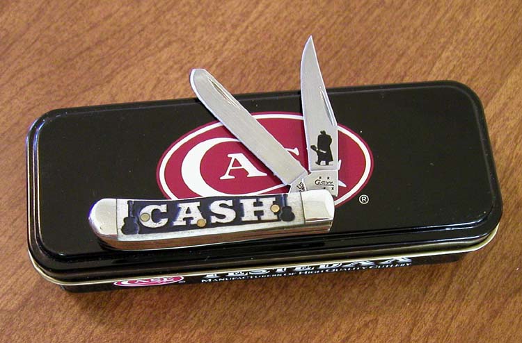 SSK-3672 SMOOTH BONE HANDLE 2 BLADE JOHNNY CASH TINY TRAPPER, 62154 SS ...